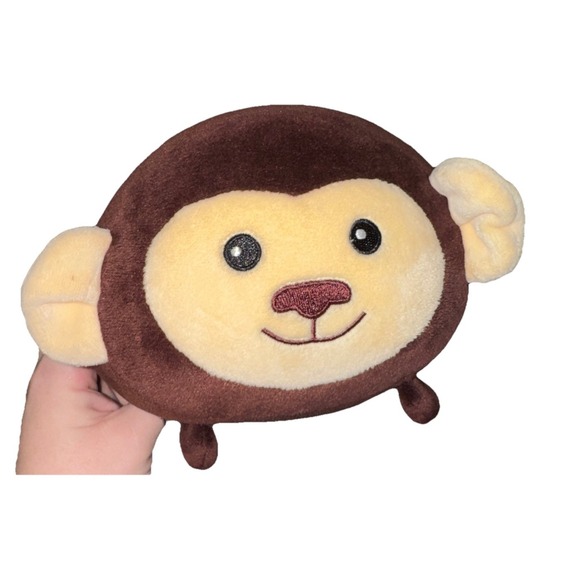 GANZ | Toys | Nwot Ganz Squishy Squad Monkey Plush Brown Round ...